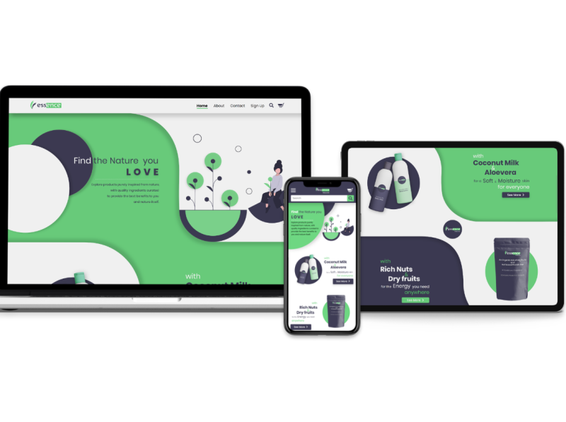 Essence Design Mockup by Royson Julius lewis on Dribbble