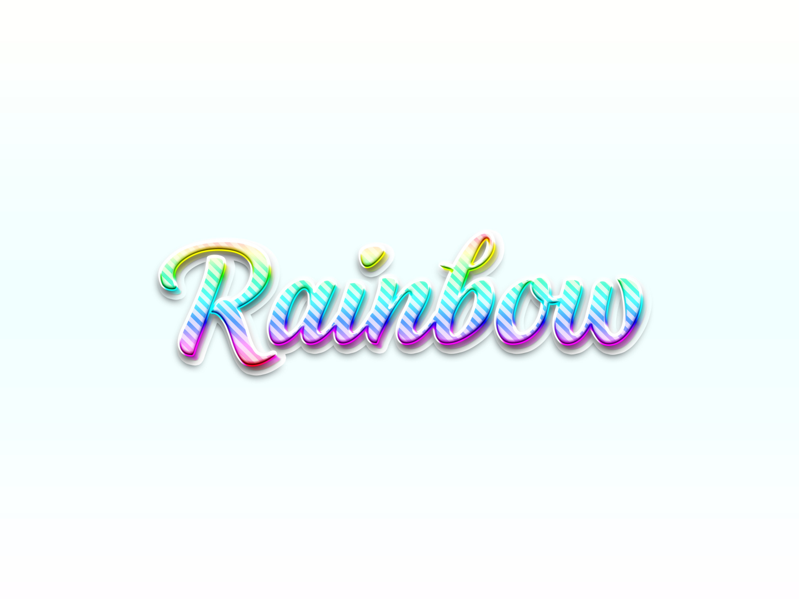 Rainbow text effect by sakib mahmud galib on Dribbble