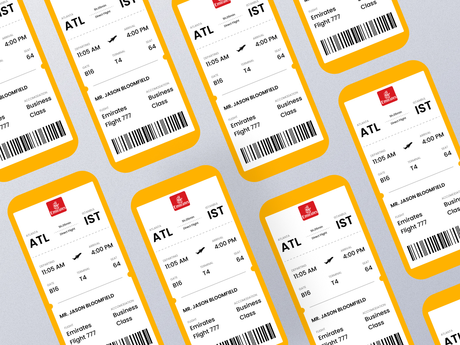 Boarding Pass Ui Design Daily Ui 24 By Hamza Iklafen On Dribbble