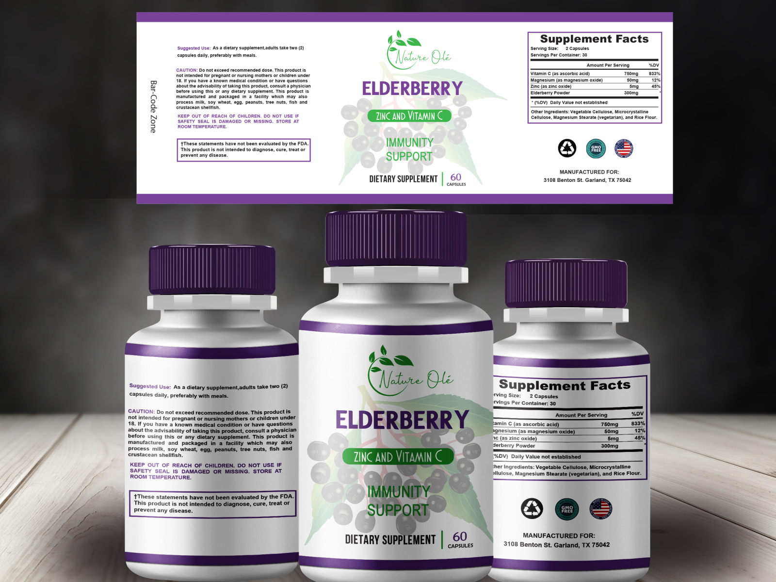 SUPPLEMENTARY BOTTLE LABEL by Tayyeba Tasneem on Dribbble