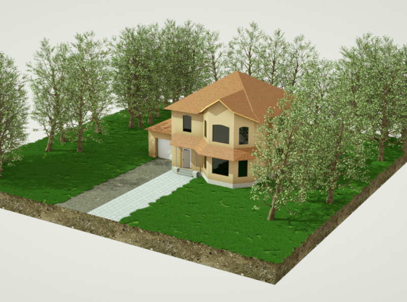 House (3D visualisation) by Timur on Dribbble