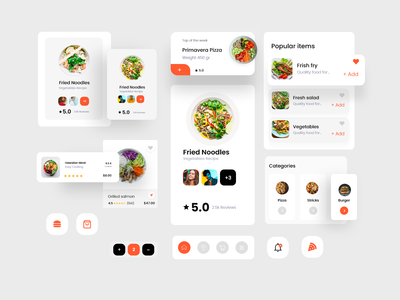 Food UI Kit Design by Junaki 🌸 on Dribbble