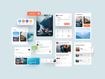 Travel UI Kit by Junaki on Dribbble