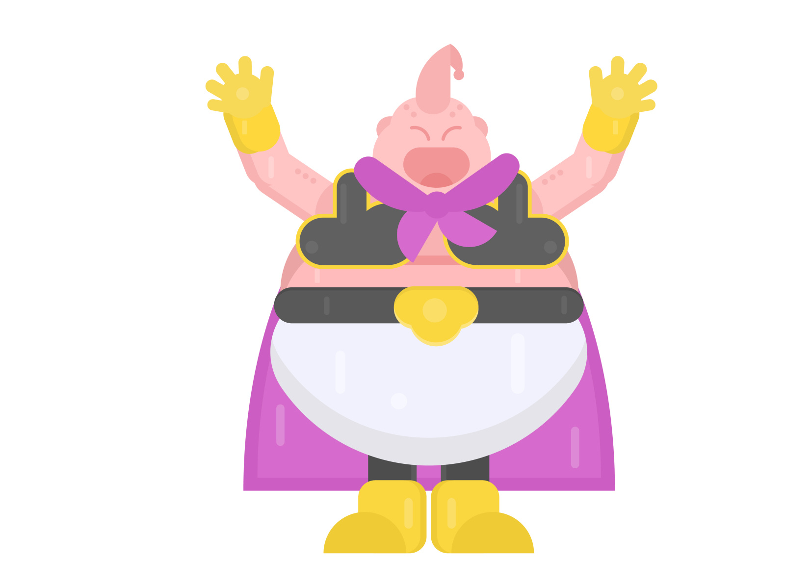 Majin buu geometric dragon ball character by Zeeshan Alvi on Dribbble