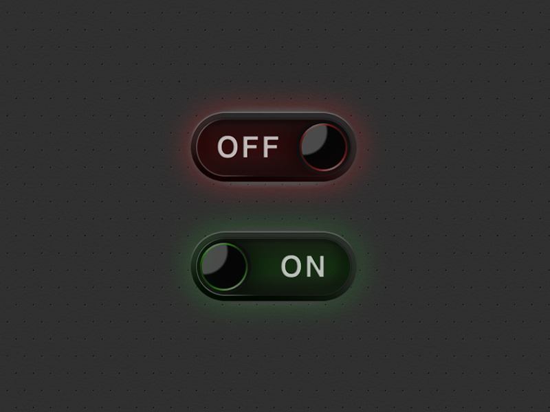 Daily UI 15 - On/Off switches by Justin Jones on Dribbble