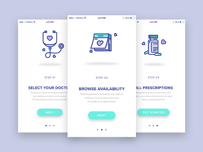 Daily UI 23 - Onboarding Screens by Justin Jones on Dribbble