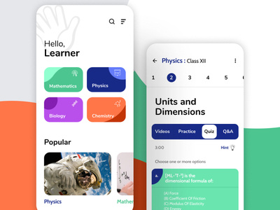 learning app by Mohsin Khan | UX Designer | Front-End Developer on Dribbble