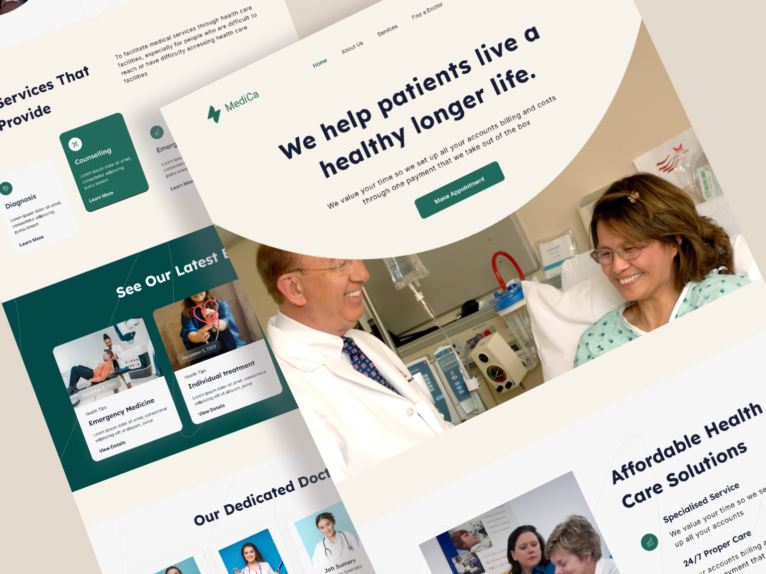 Medical Healthcare Website UI UX Design by Rezwan Ahmed Badhon👑 for ...