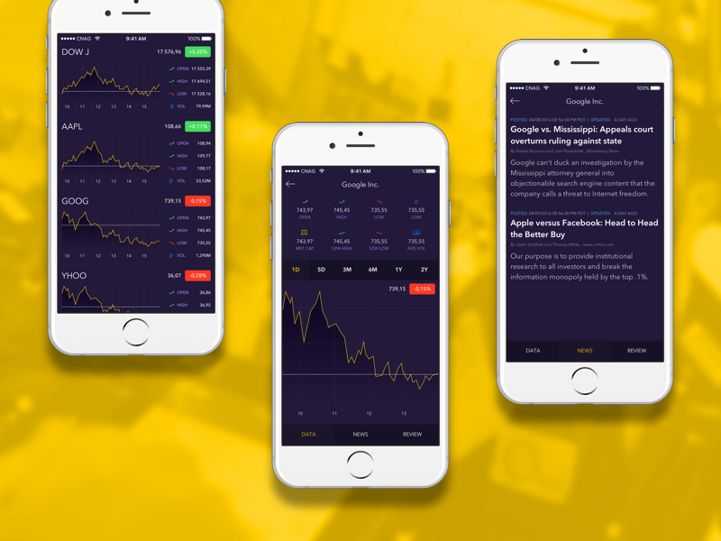Stock App Concept design by bozor.io on Dribbble