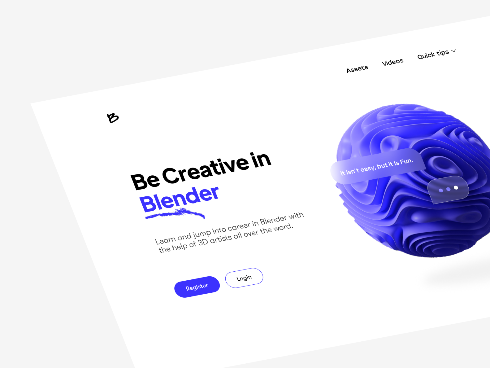 Blender - Tutorial Landing Page by Jay on Dribbble