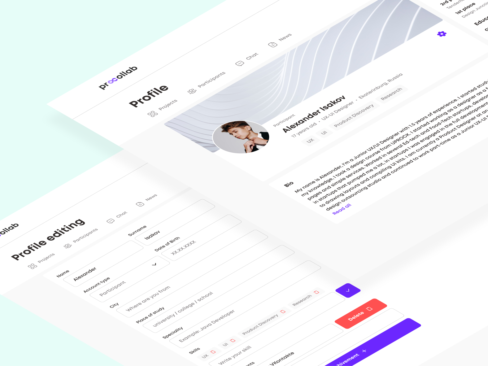 Procollab - a platform for finding a team and a project by Alexander ...