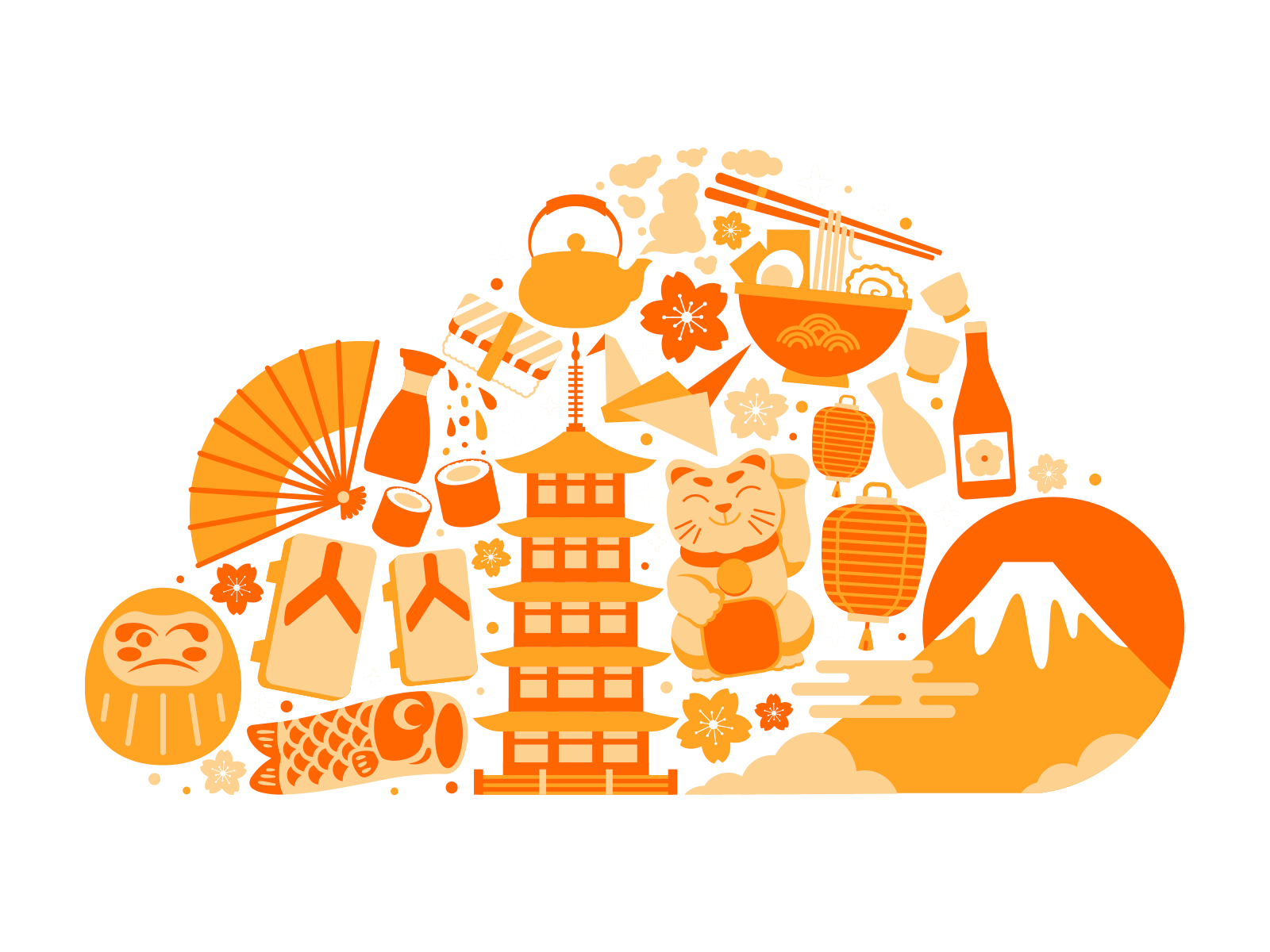 Cloudflare Japan Office Cloud by Kyna Diggs for Cloudflare on Dribbble