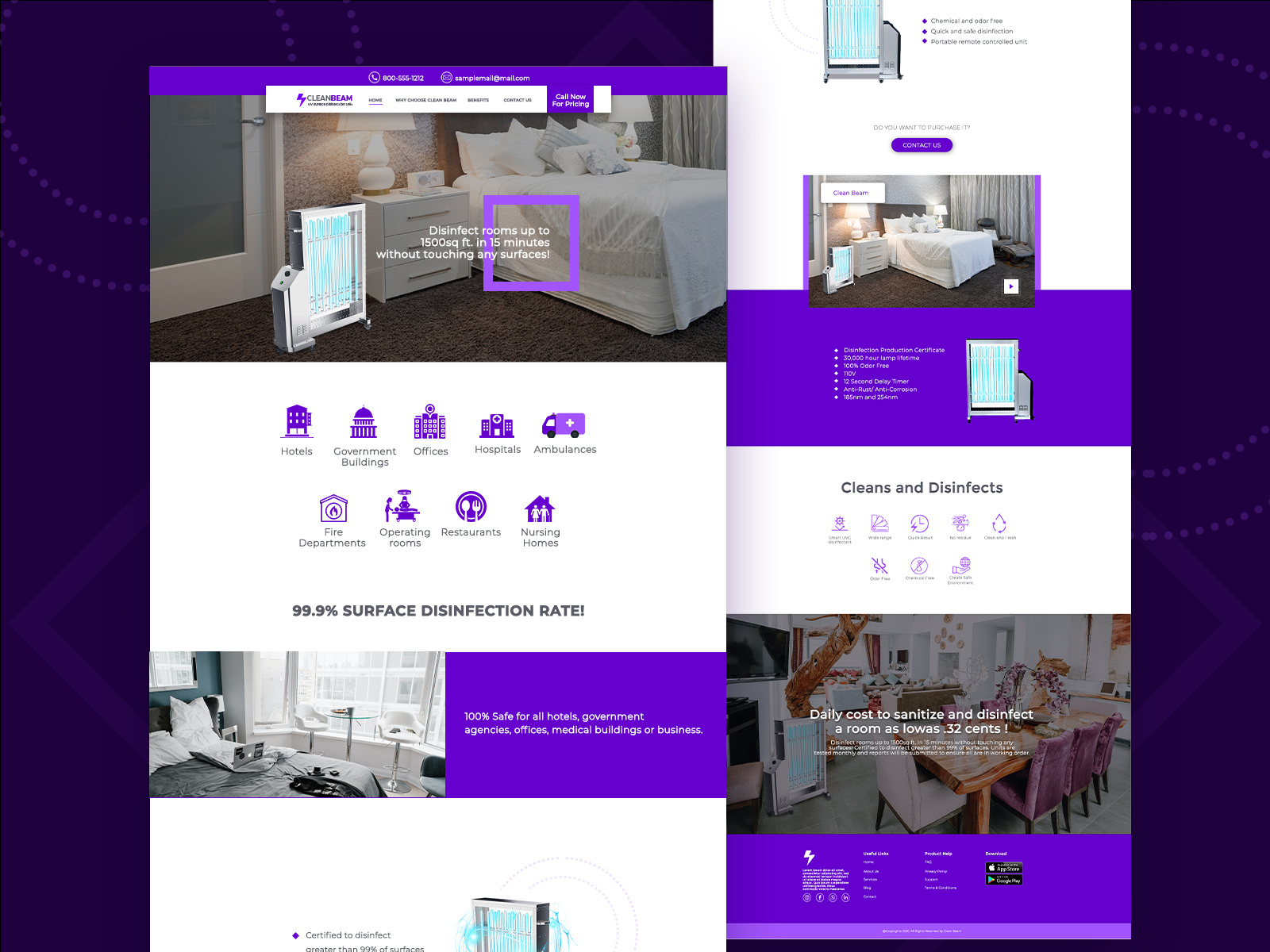 Clean Beam Latest Website Design by Jonaidul Islam on Dribbble