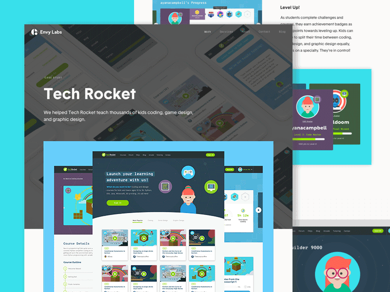 Case Study: Tech Rocket by Envy Labs on Dribbble