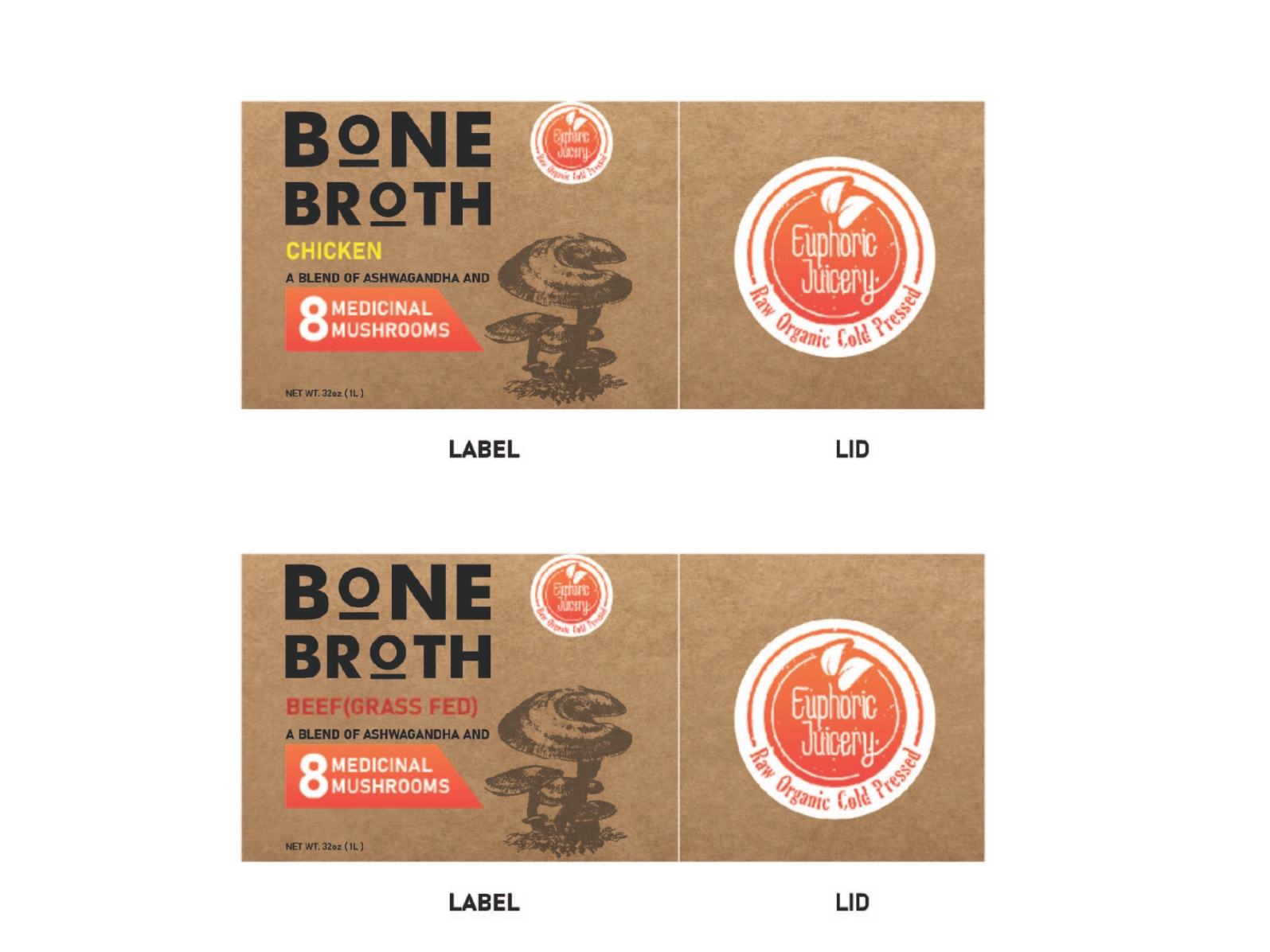 Label Design Bone Broth by Orooj Fatima on Dribbble