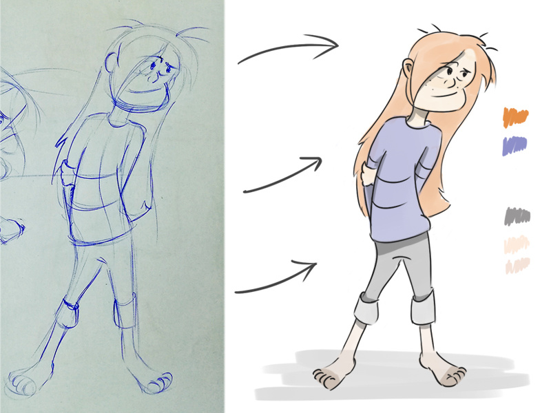Character sketching to digital paint by C N Manohar on Dribbble