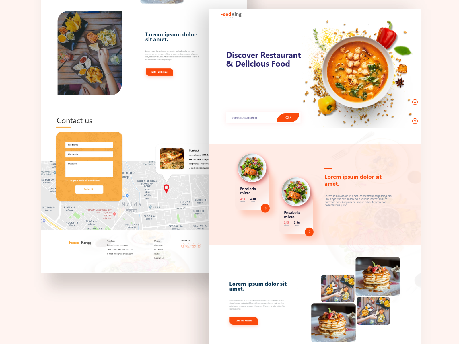 Restaurant Web Ui by LingeshChary on Dribbble