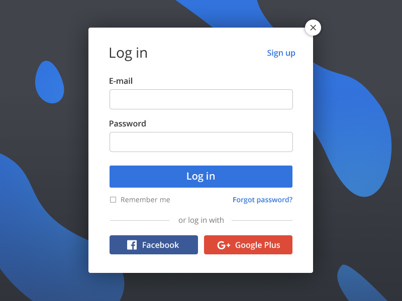 Listed - Login page by Corneliu Copacean on Dribbble