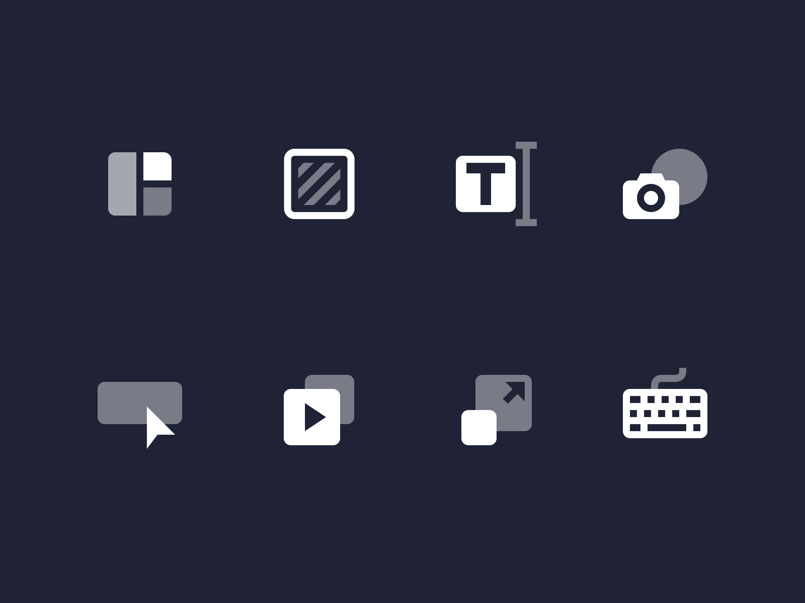 Editor Toolbar Icons by Corneliu Copacean for Creatopy on Dribbble