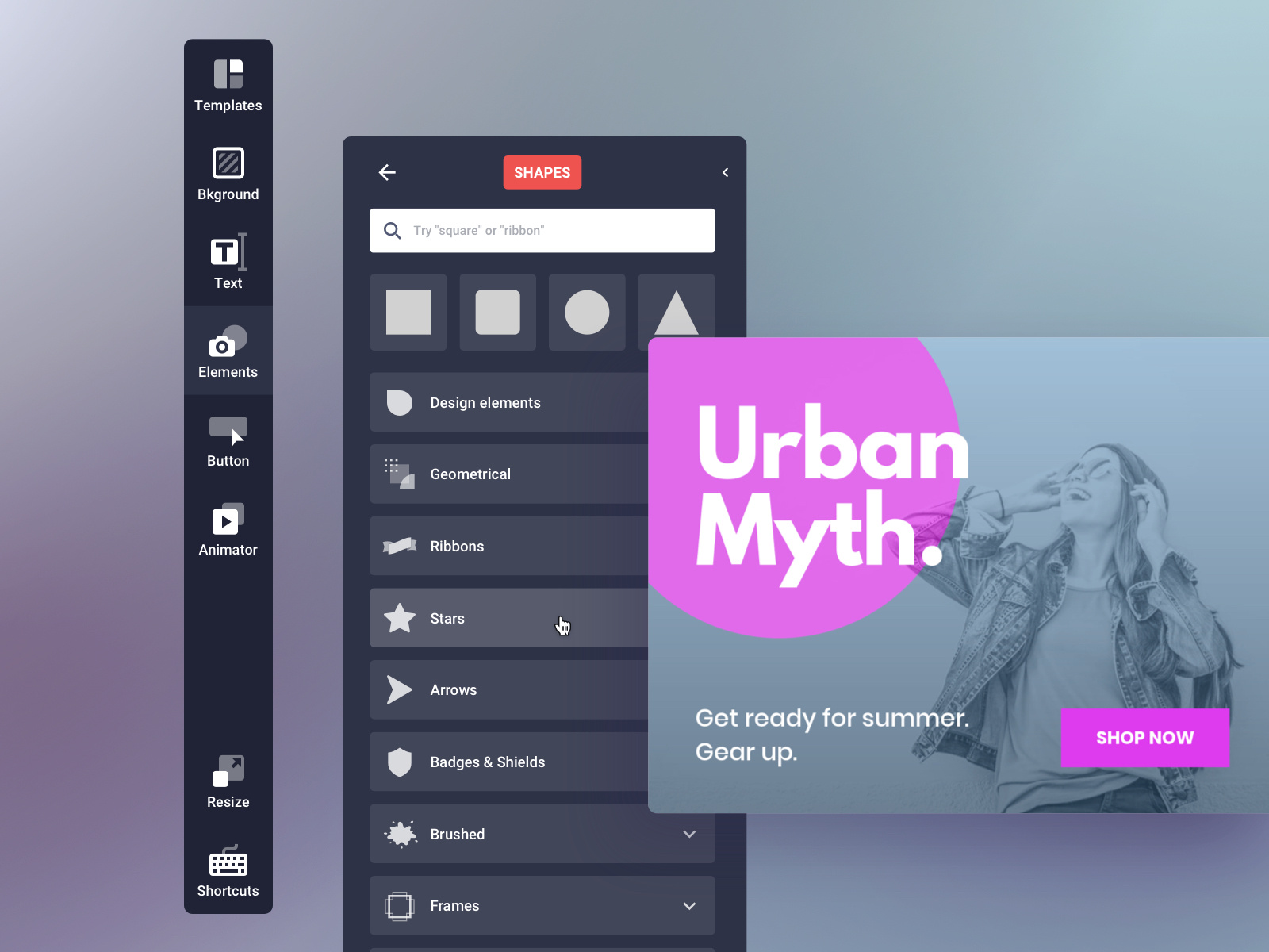 Editor toolbar icons and shapes elements by Corneliu Copacean for ...