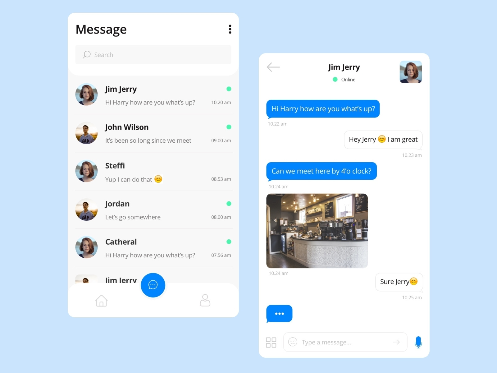 Chat Application by Sailakshmi mohan on Dribbble