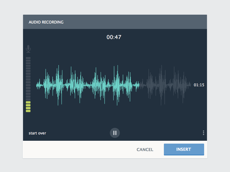 Audio Recorder / Player by GL for Schoology on Dribbble
