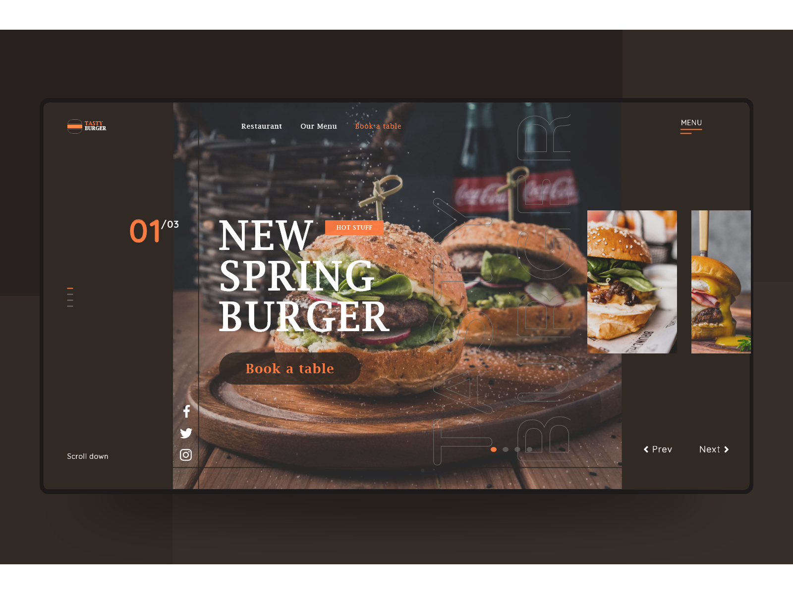 Burger Website Concept by Arthur Hovhannisian on Dribbble