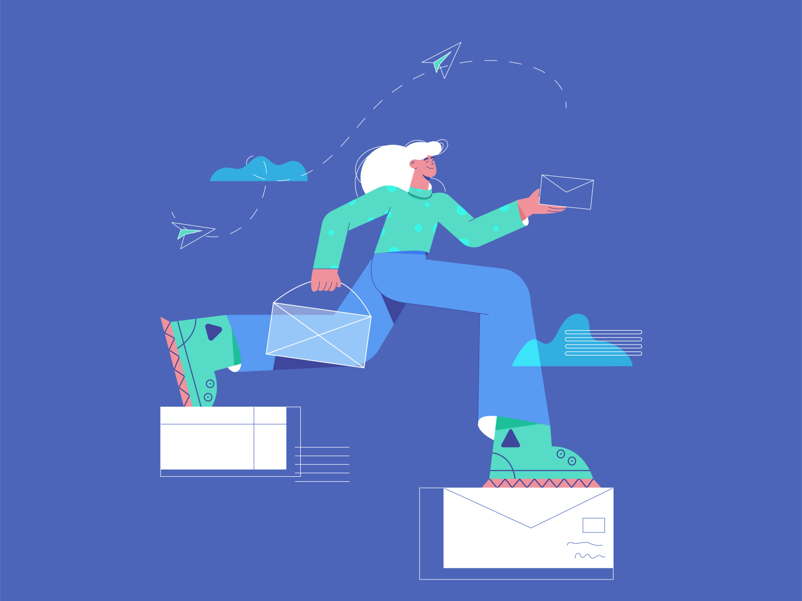 Email Delivery by Zeljka illustrates on Dribbble