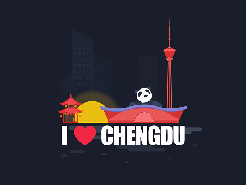 Chengdu, China by leizhou on Dribbble