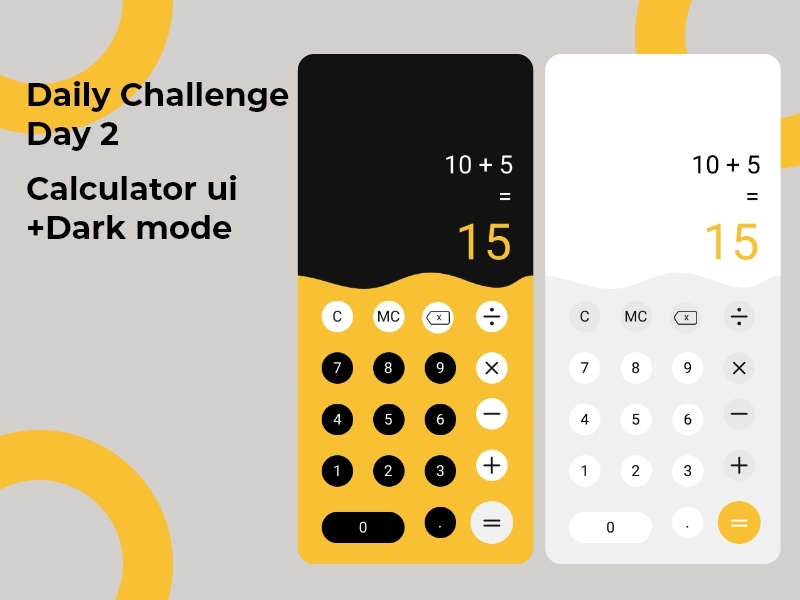 Calculator UI by Ahmed Khalil on Dribbble