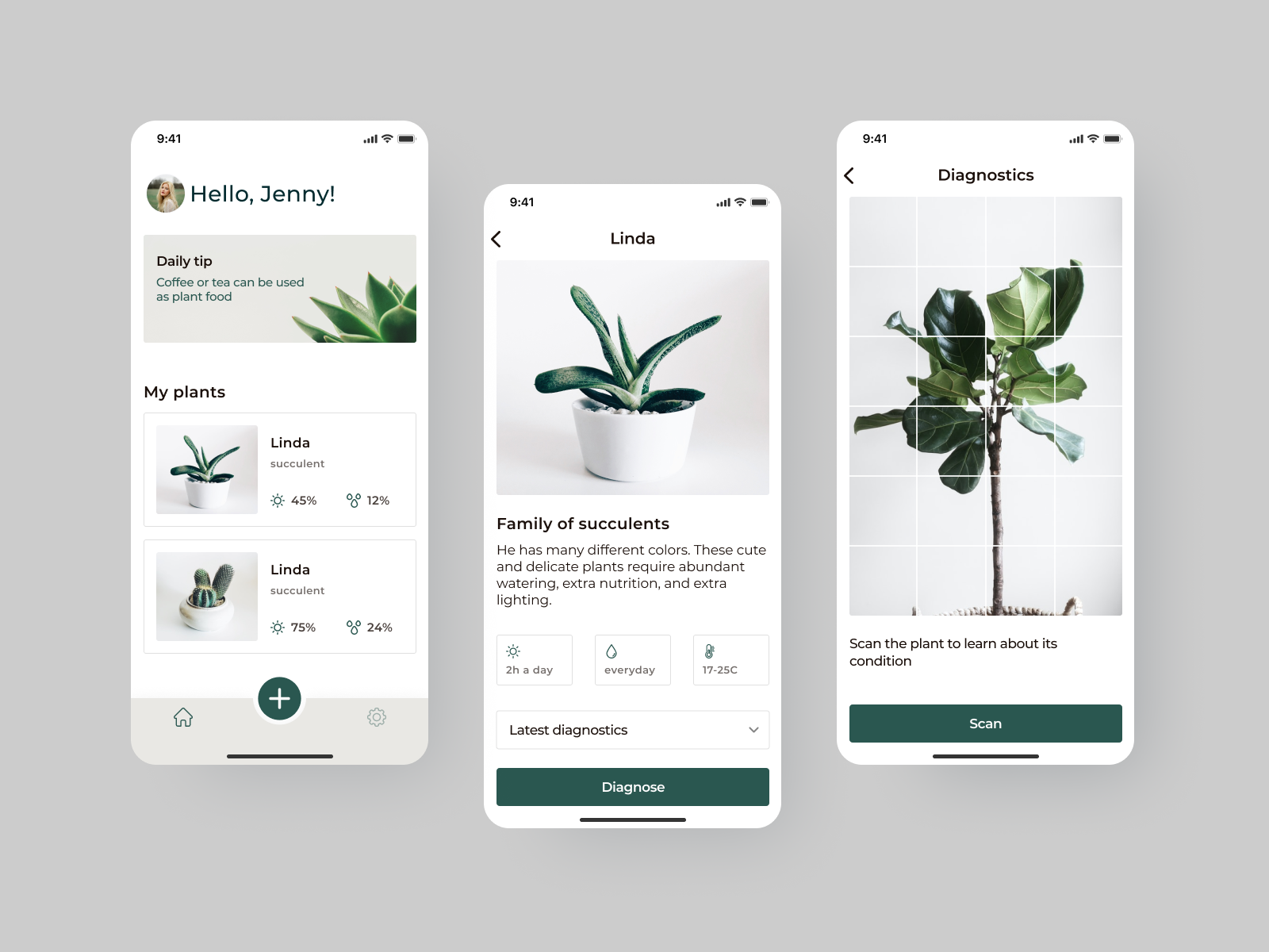Plants growing app by Виктория Самокар on Dribbble