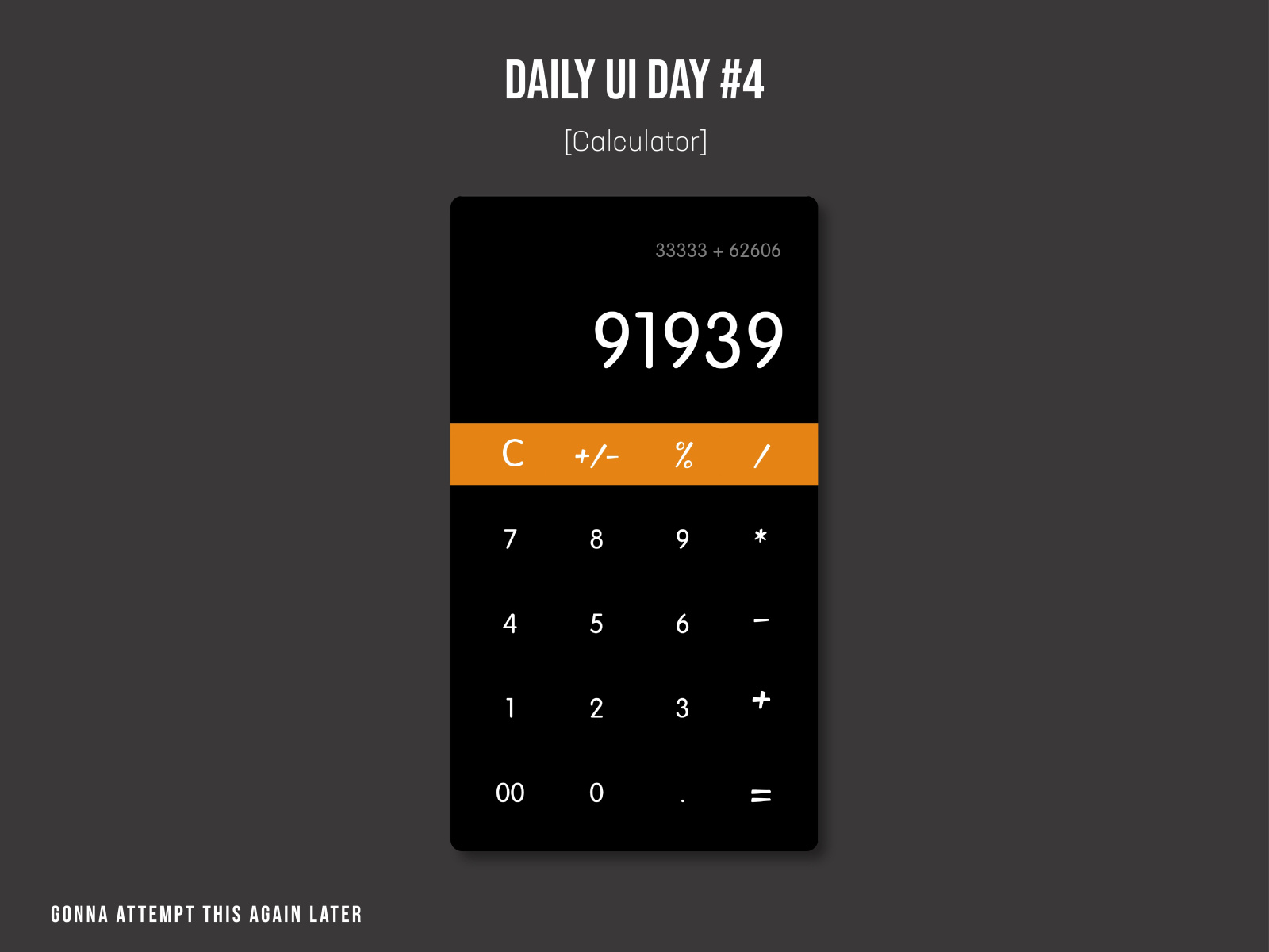 Daily UI Day 4 - Calculator by Ayomide Oluniyi on Dribbble