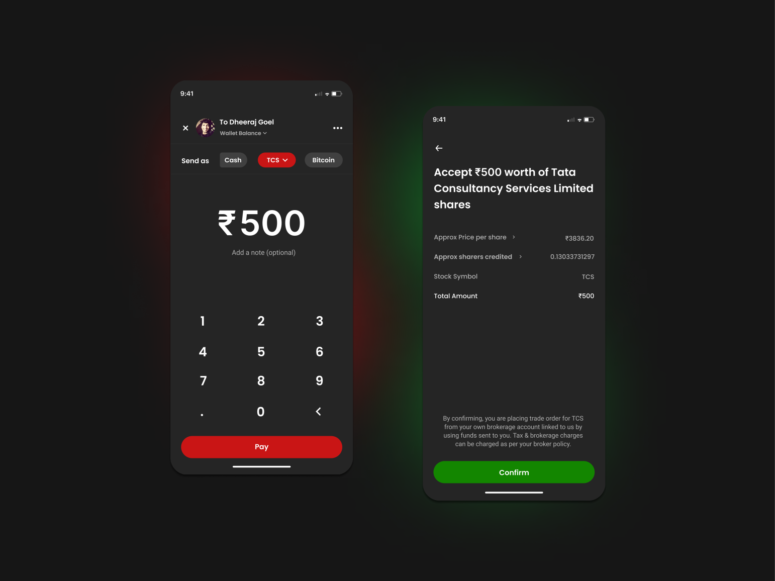 Payment Transfer P2P (Stocks) by Dheeraj Goel on Dribbble