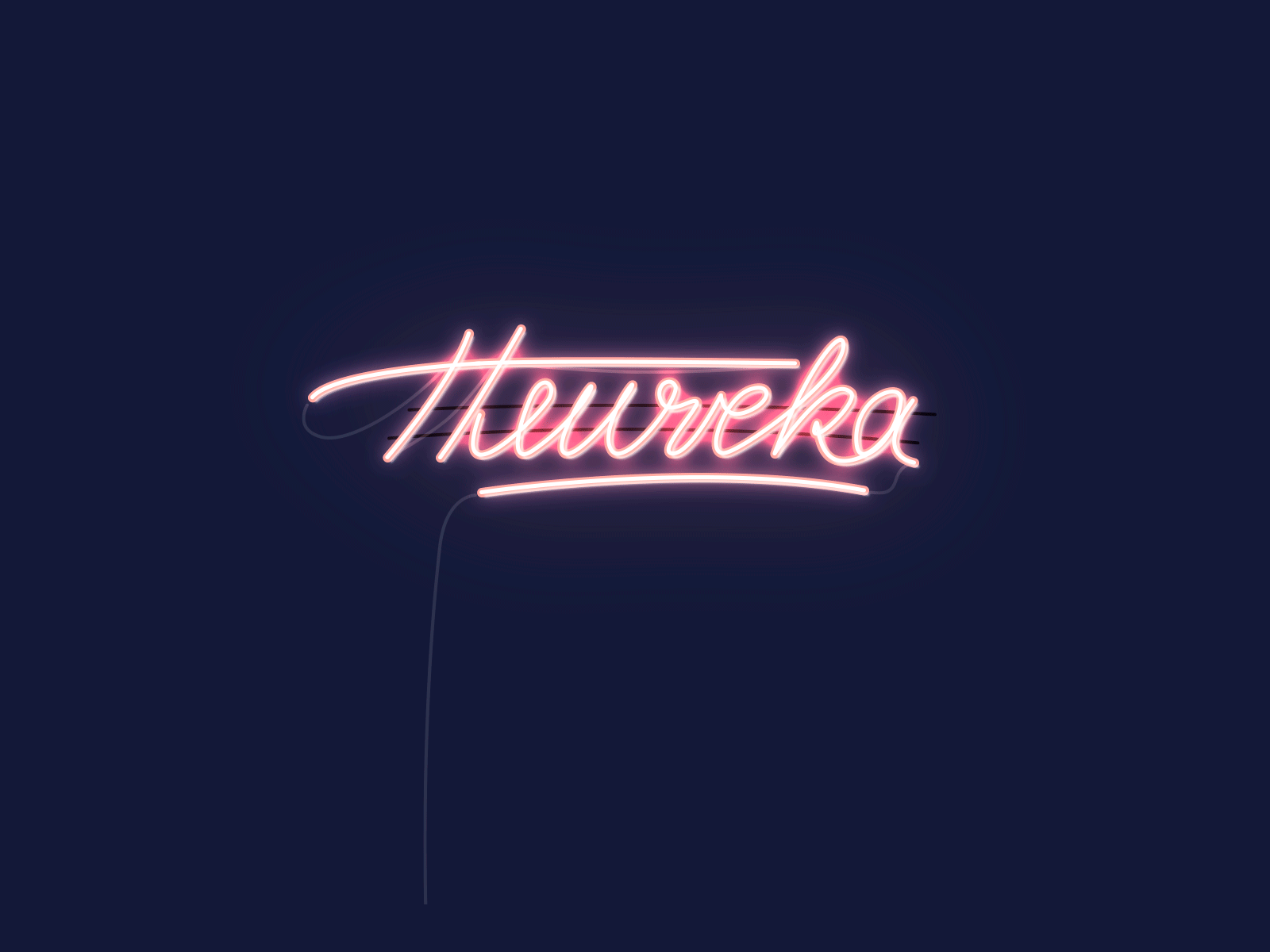Heureka handmade neon sign by Pommes on Dribbble