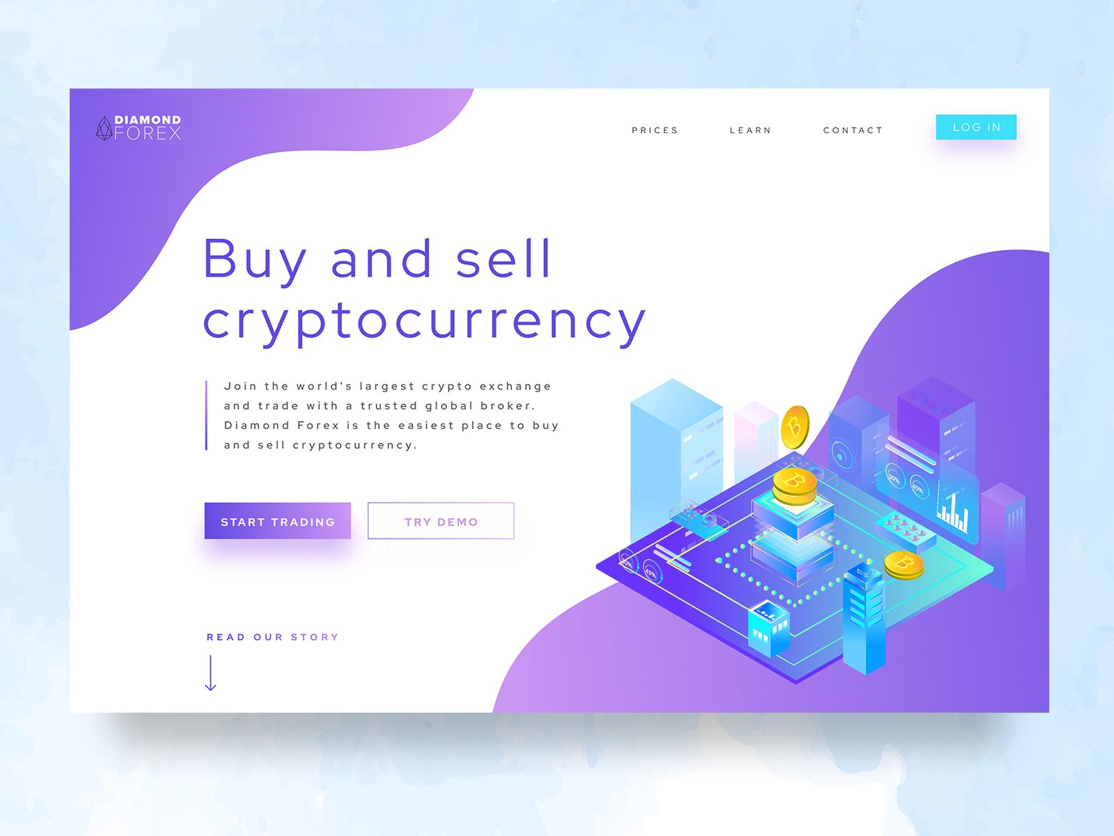 Cryptocurrency concept design by Davina Spriggs on Dribbble
