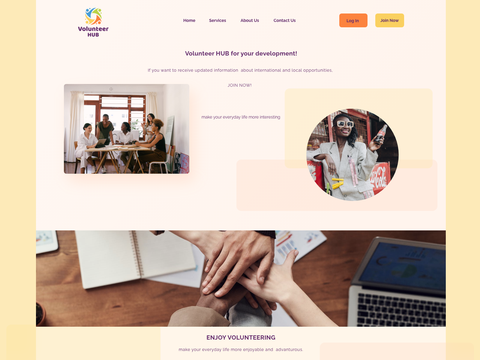Volunteer HUB by Natia Khachidze on Dribbble