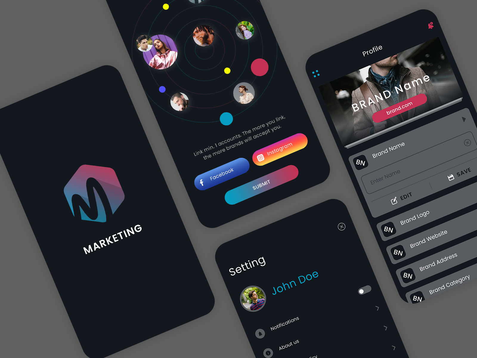 Marketing App Design by Mukul Gopaliya on Dribbble