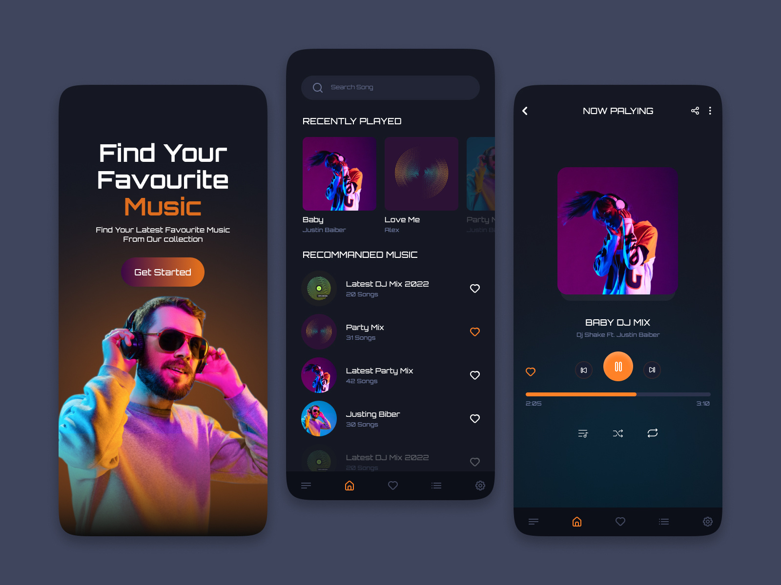 Music App UI Design by Imran Hossain on Dribbble