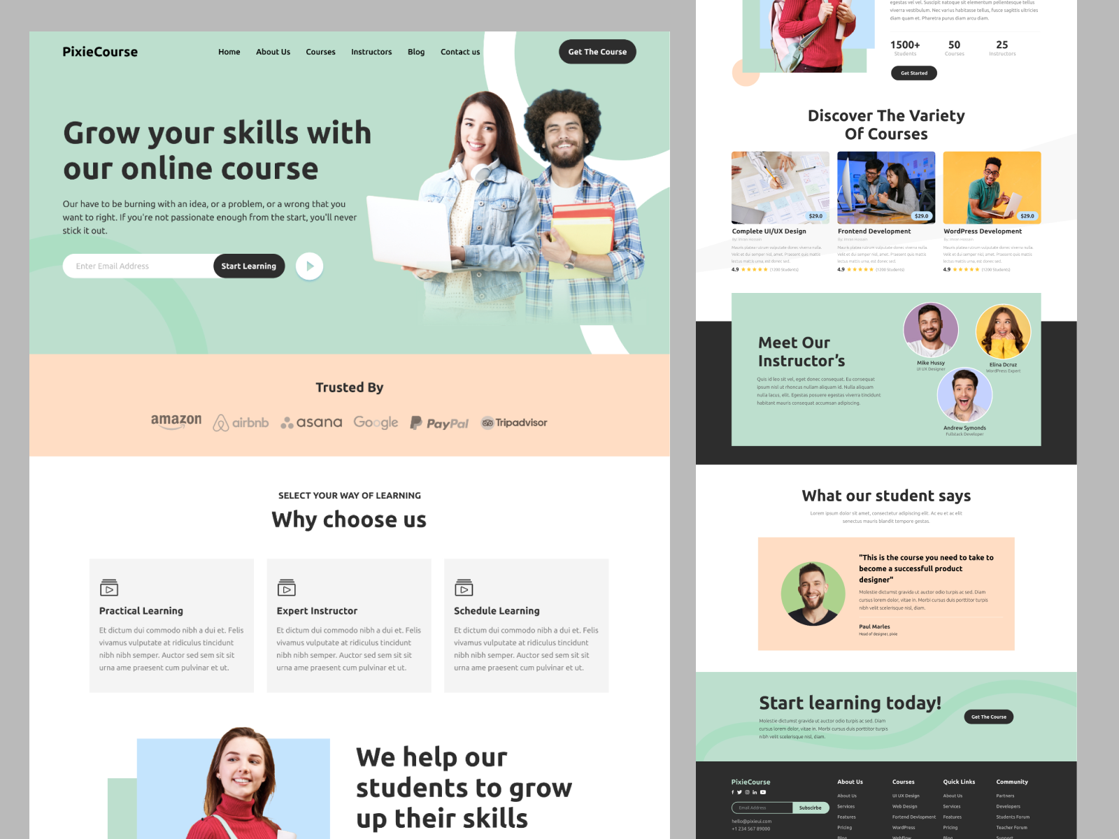 LMS Landing Page (Learing Management System) by Imran Hossain on Dribbble