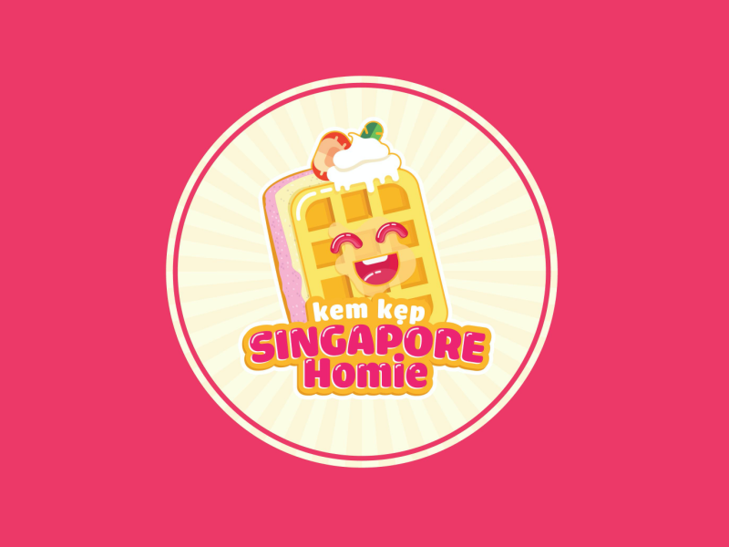 Singapore Homie Cream cake logo by Brandall Agency by Brandall Design ...