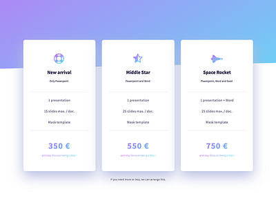 Pricing by mimos. on Dribbble
