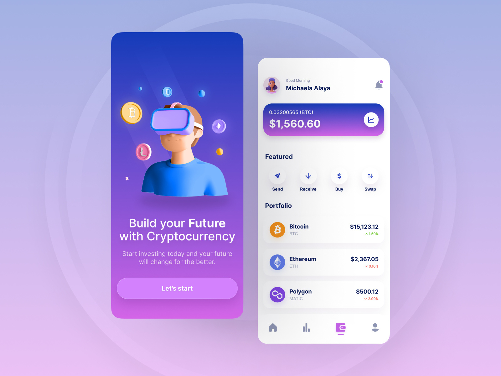 Cryptocurrency Mobile App By Michał Hoinka On Dribbble