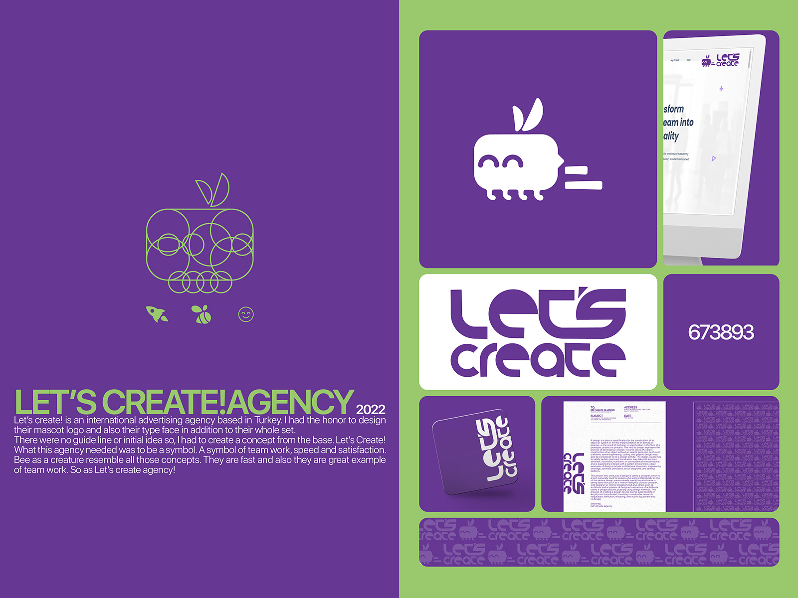 Let's Create! Agency Logo and Typography by Salar Anahid on Dribbble