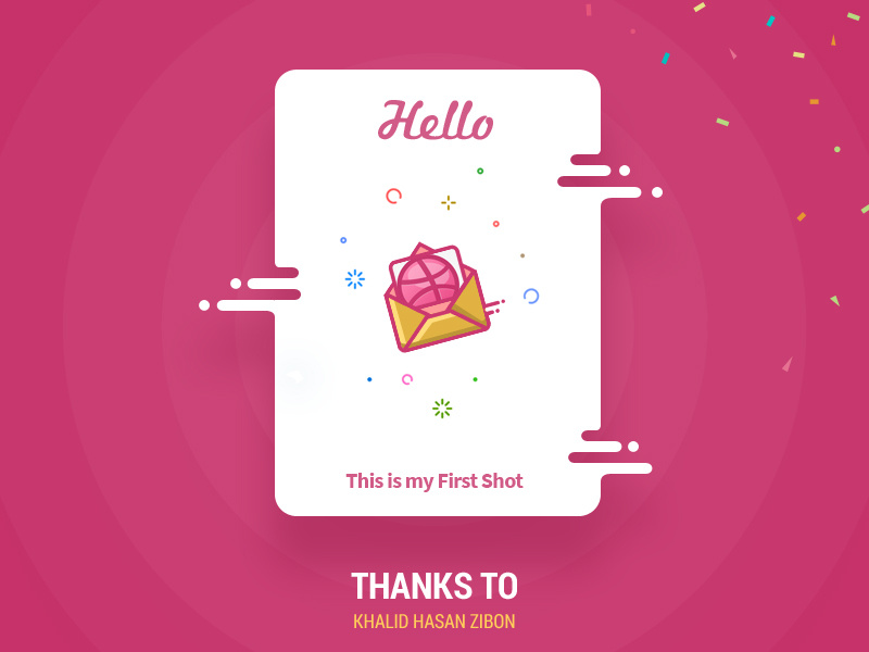 Hello Dribbble!! by Bhuvan on Dribbble