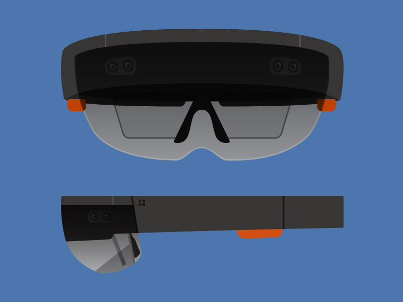 Hololens Illustration by Pedro M Rodriguez on Dribbble