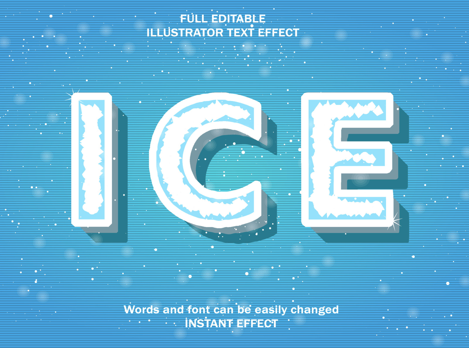 ice vector text effect by Azgor turad on Dribbble