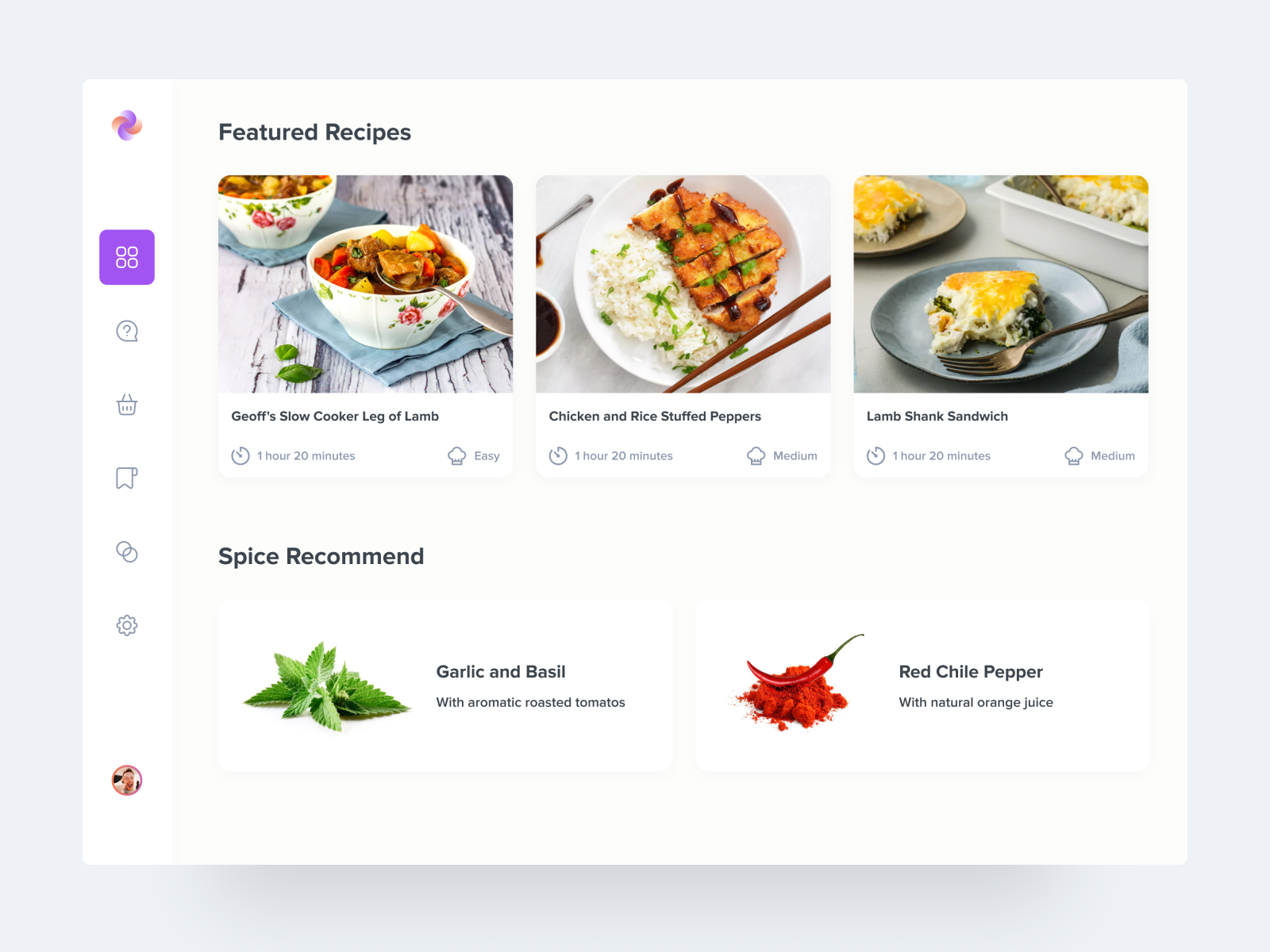 Grada Culinary Platform Recipes by Atem Design Lab on Dribbble