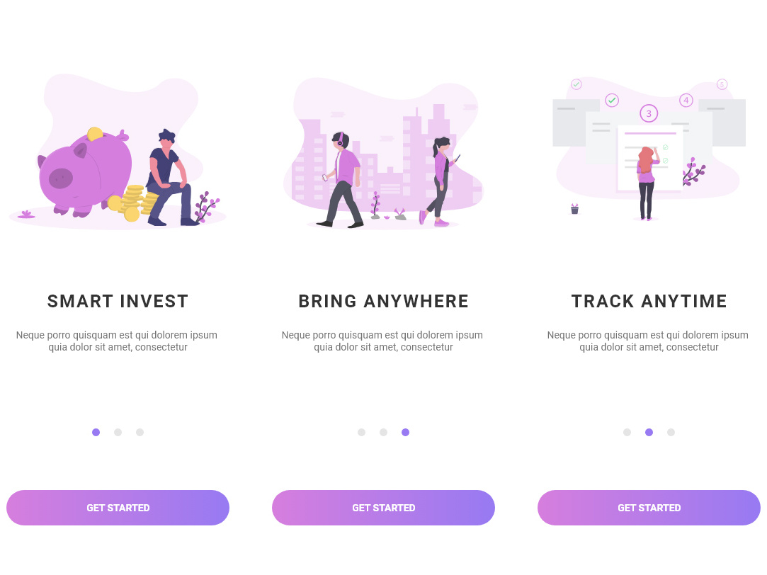 Simple Walkthrough Screens made by Adobe XD by GumBum on Dribbble
