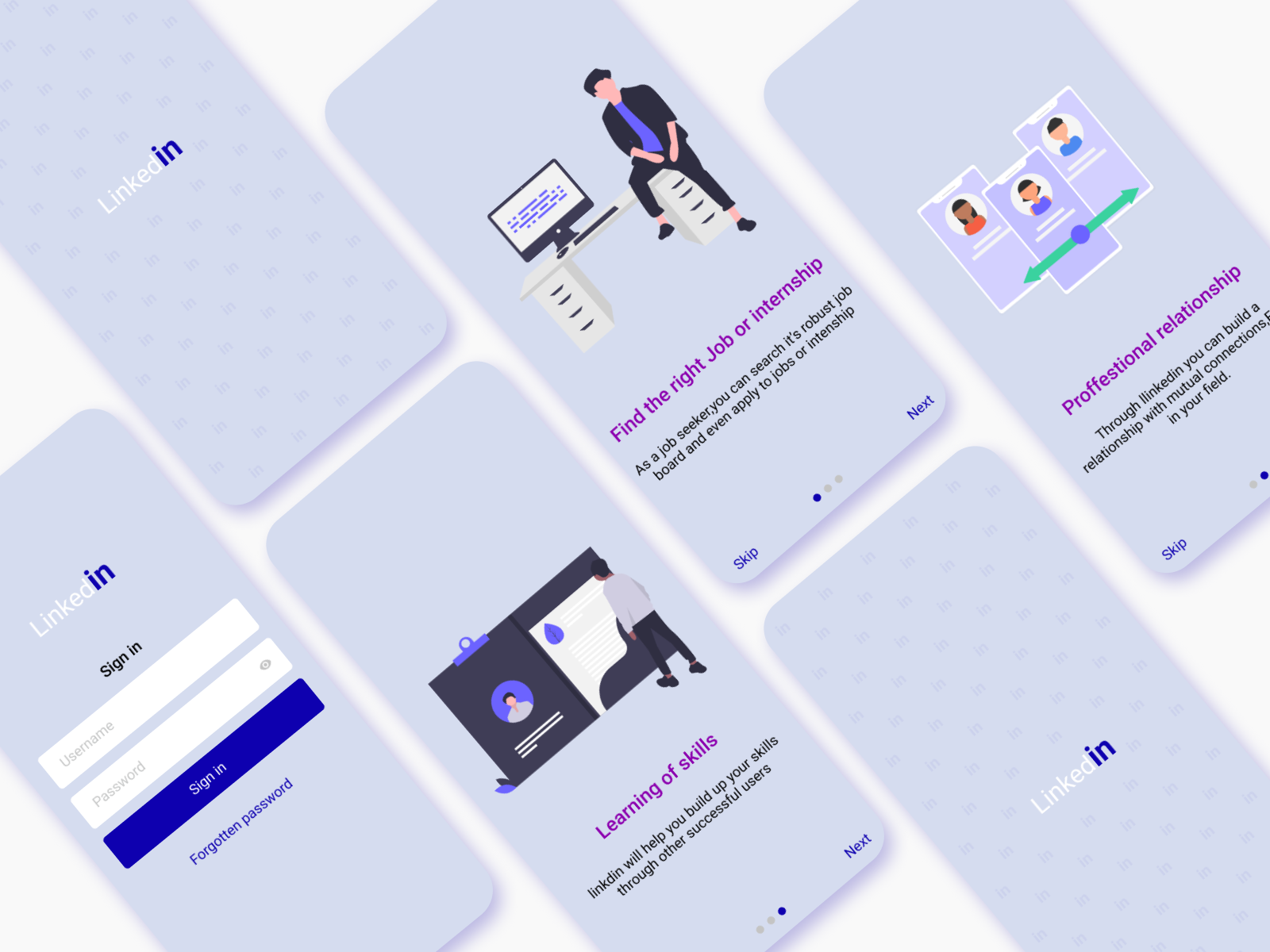 splash, onboarding and login page by Edozie Eze on Dribbble