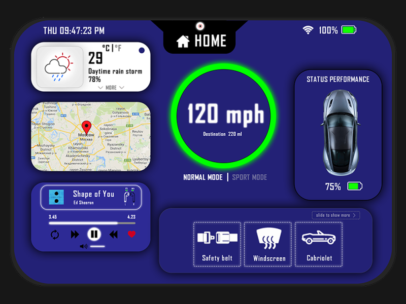 Graphic Design : Car monitor digital by CENASWESLEY on Dribbble
